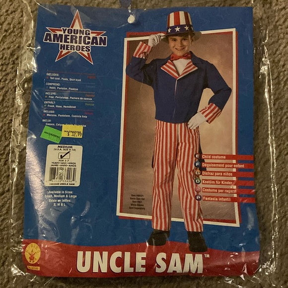 Rubie's | Costumes | Uncle Sam Costume Size Medium 8 Includes Coat ...